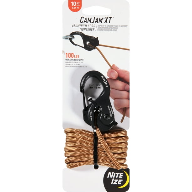 Nite Ize CamJam XT Aluminum Cord Tightener w/ 10' Paracord - Coyote ...