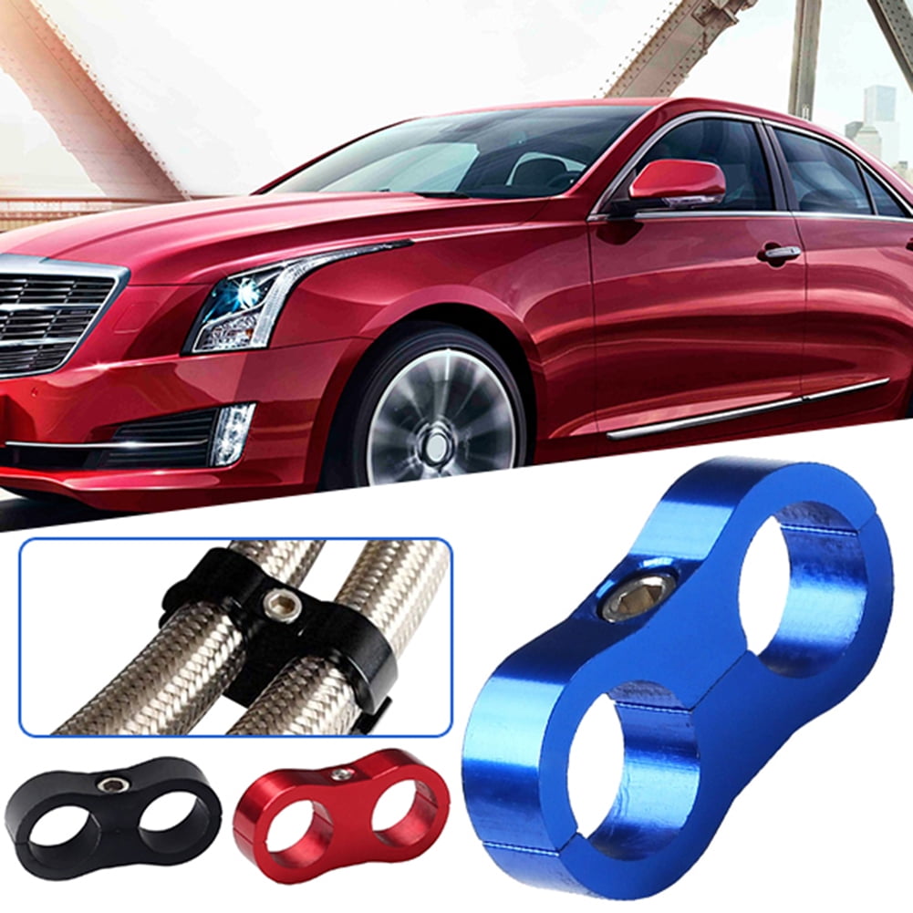 KUNyu Car 2-Hole Braided Hose Separator Clamp Oil Line Clip Fitting ...