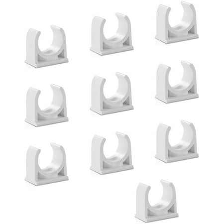 JOYWEI 10PCS 20mm U Type Pipe Clamps Conduit Fittings White | Walmart ...