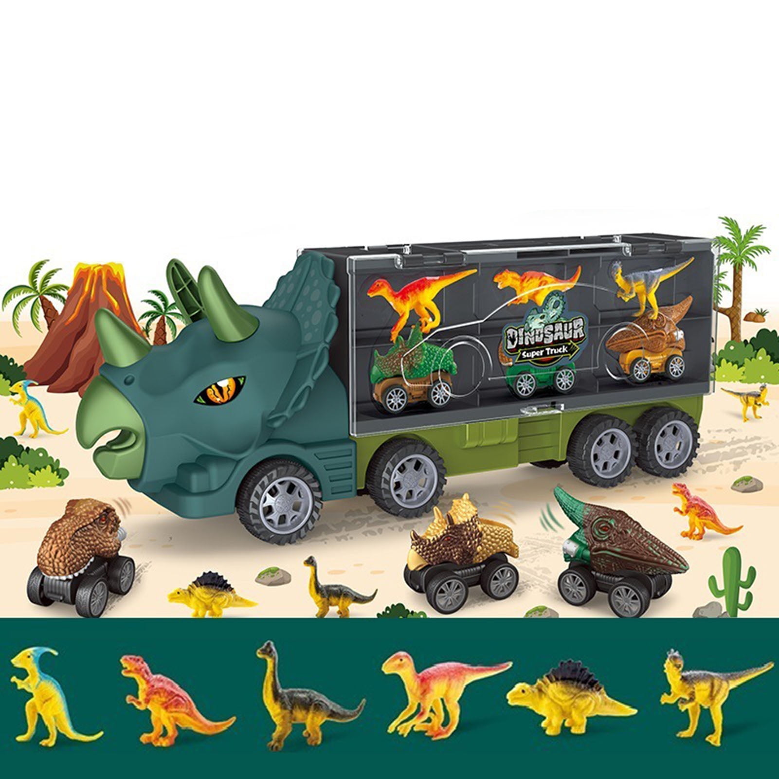 Cheers US Dinosaur Truck Toys for Kids 3-5 Years, Tyrannosaurus ...