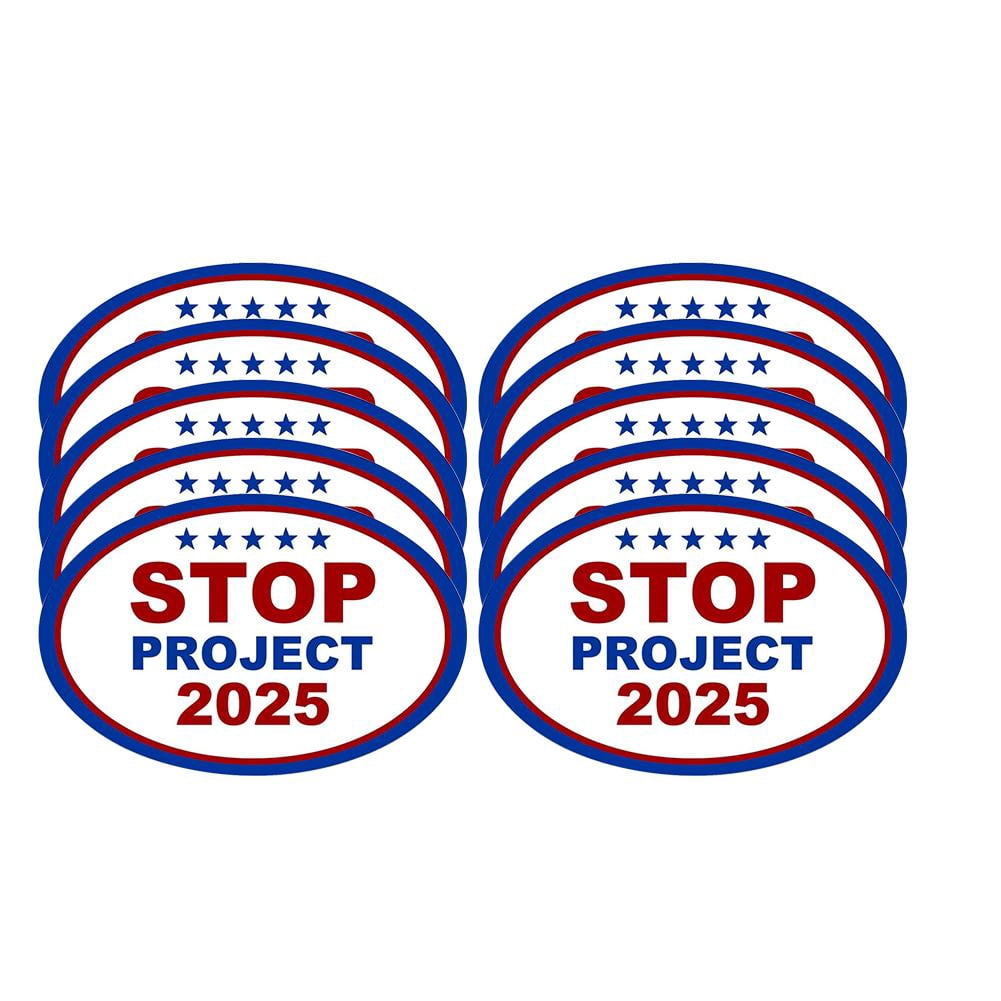 TQEHS Paquete de 10 pegatinas con el lema STOP PROJECT 2025, lote a ...