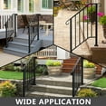 Winado Wrought Iron Outdoor Stair Railing, Mounted Handrail for 2 or 3 ...
