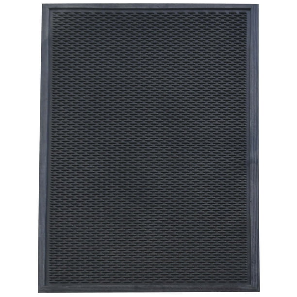 AmeriHome 3 x 5 Foot Commercial Slotted Scraper Rubber Mat - Walmart.com