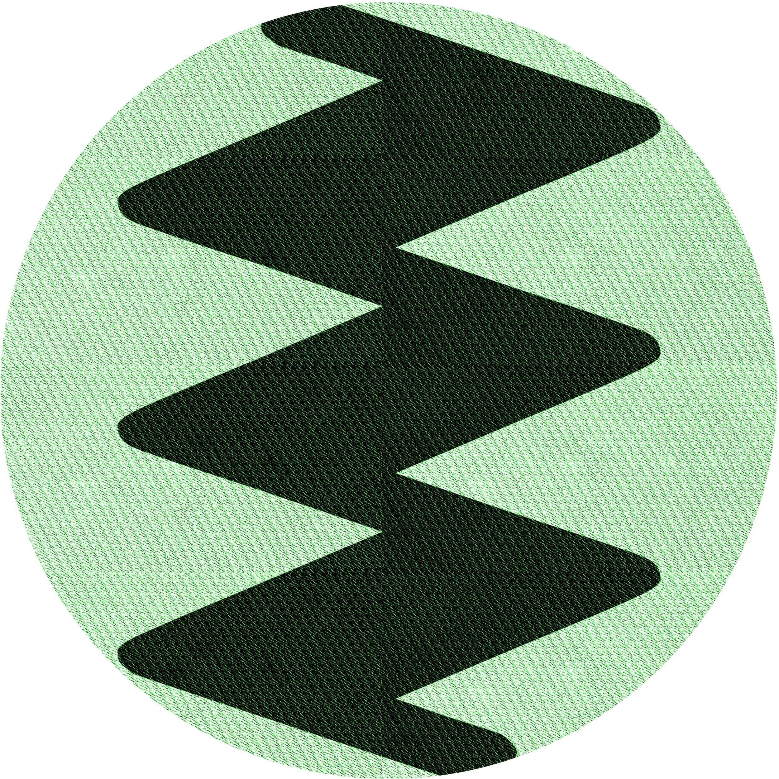 Ahgly Company Indoor Round Patterned Medium Forest Green Area Rugs, 6 ...