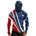American Flag Rash Guard With Hood And Face Shield Featuring 3D Digital ...
