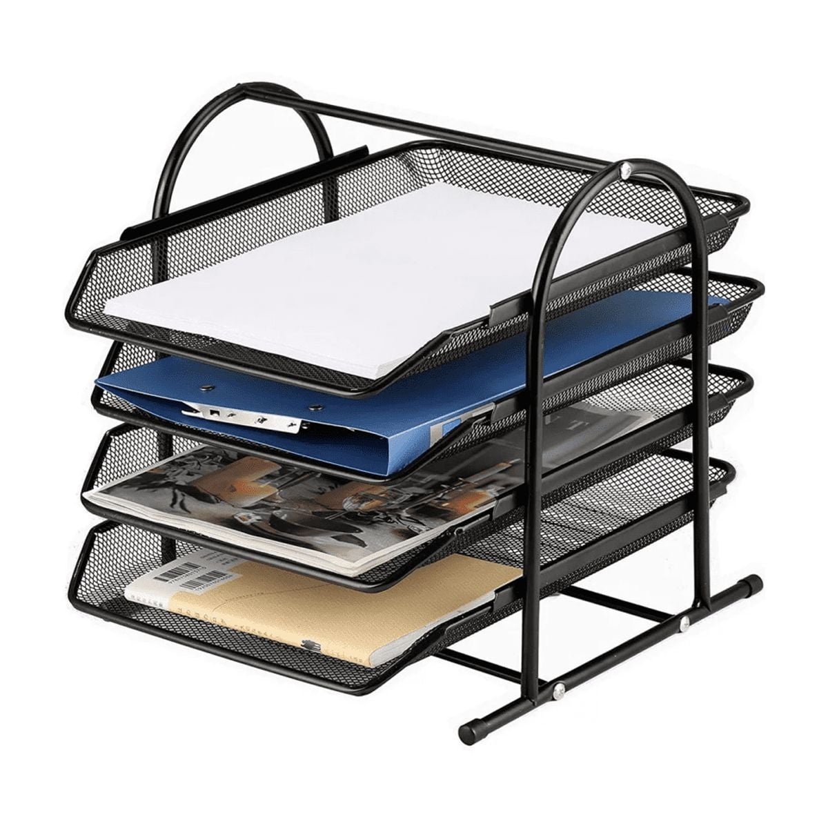 Bandeja Organizador De Escritorio Oficina Documentos Metal 4 | Bodega ...