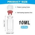 Uxcell Clear Glass Sample Vials, Liquid Bottles 20pack Red 10ml ...