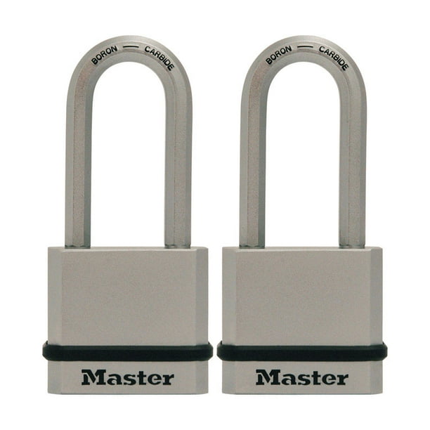 Master Lock 1-3/4" W Steel Dual Ball Bearing Locking Padlock 2 pk Keyed ...