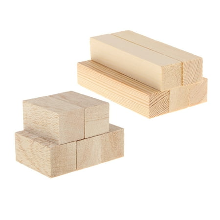 10Balsa Wood Stick Unfinished Woodcraft Rectangle Modelling Wood Stick ...