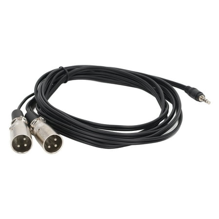 TRS Male To Dual XLR Male Cable, 10 Feet Flexible Rubber Sheath 3.5mm ...