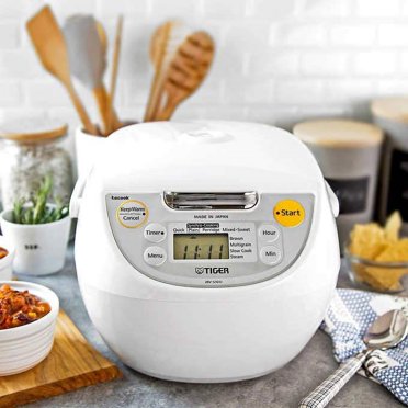 Tiger 5.5 Cup Electronic Control Rice Cooker with Non-Stick PTFE ...