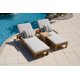 Laguna 3-Piece Eucalyptus Wood Outdoor Patio Furniture Chaise Lounge ...