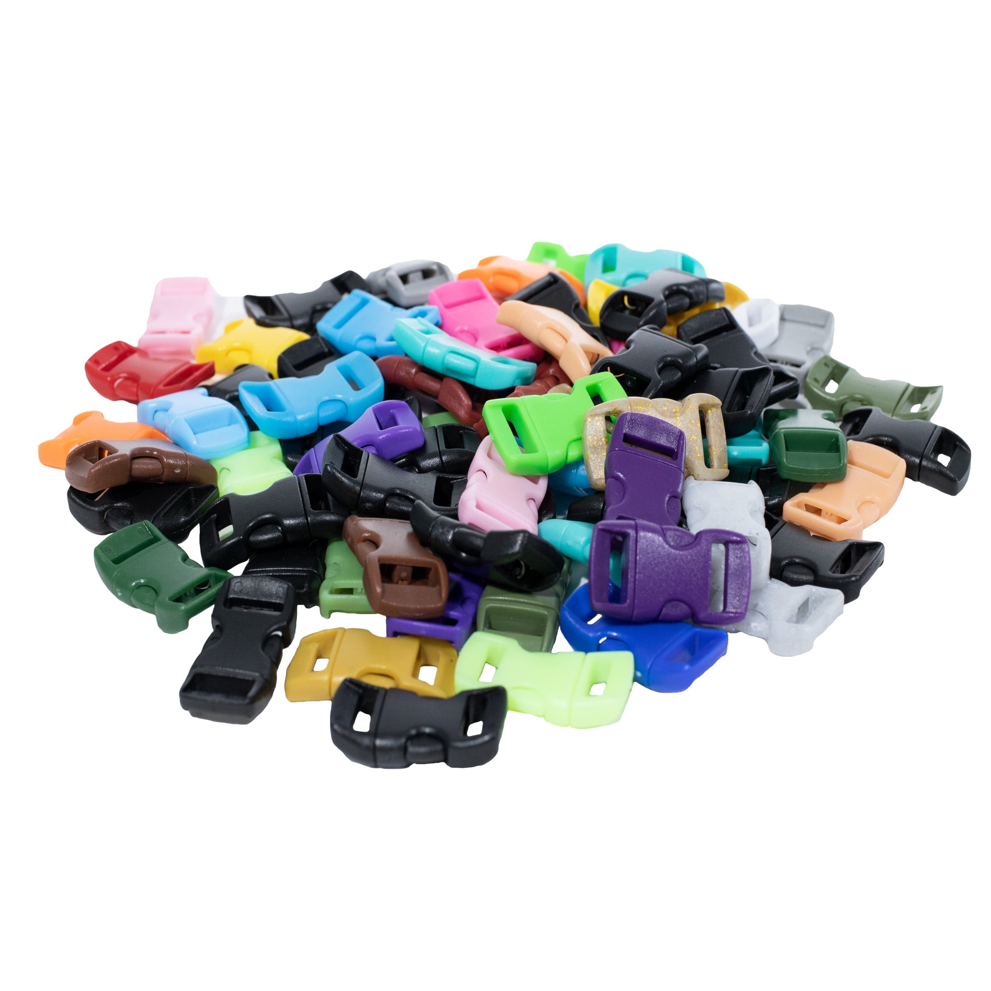 Craft County 3/8 Inch Buckles - Wide Variety of Mixed and Black Colors ...