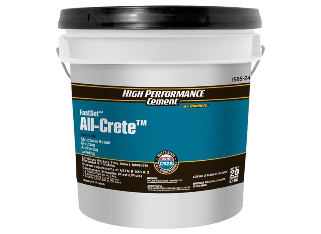 Cement Quikrete FastSet All-Crete 9,07 kg para reparación de concreto ...