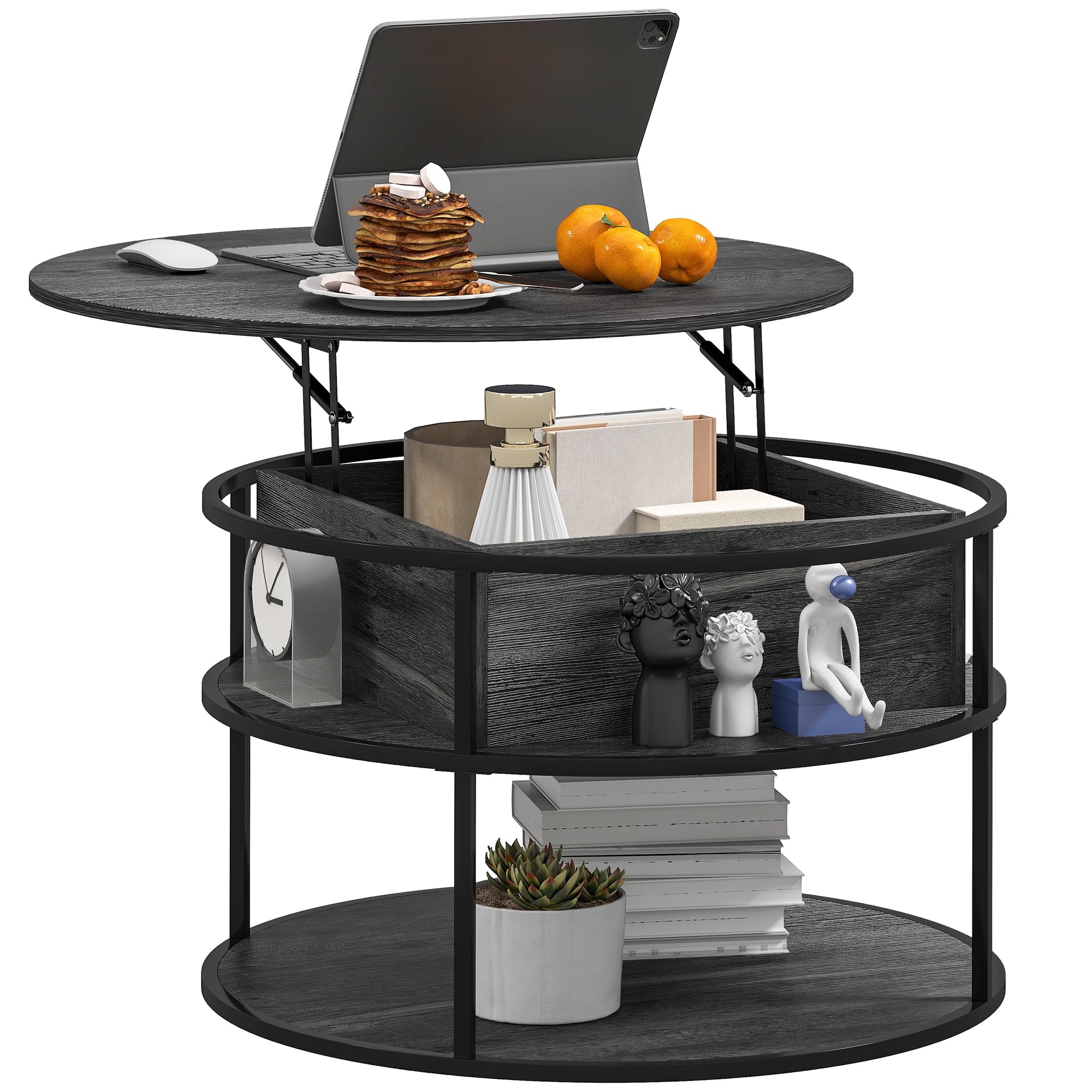 Click here for Homcom Lift Top Coffee Table  Round Coffee Table W... prices