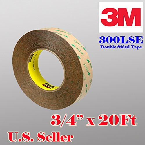3M 300LSE 3/4" X 20 Ft Double Sided Sticky Adhesive Tape High Bond Good ...
