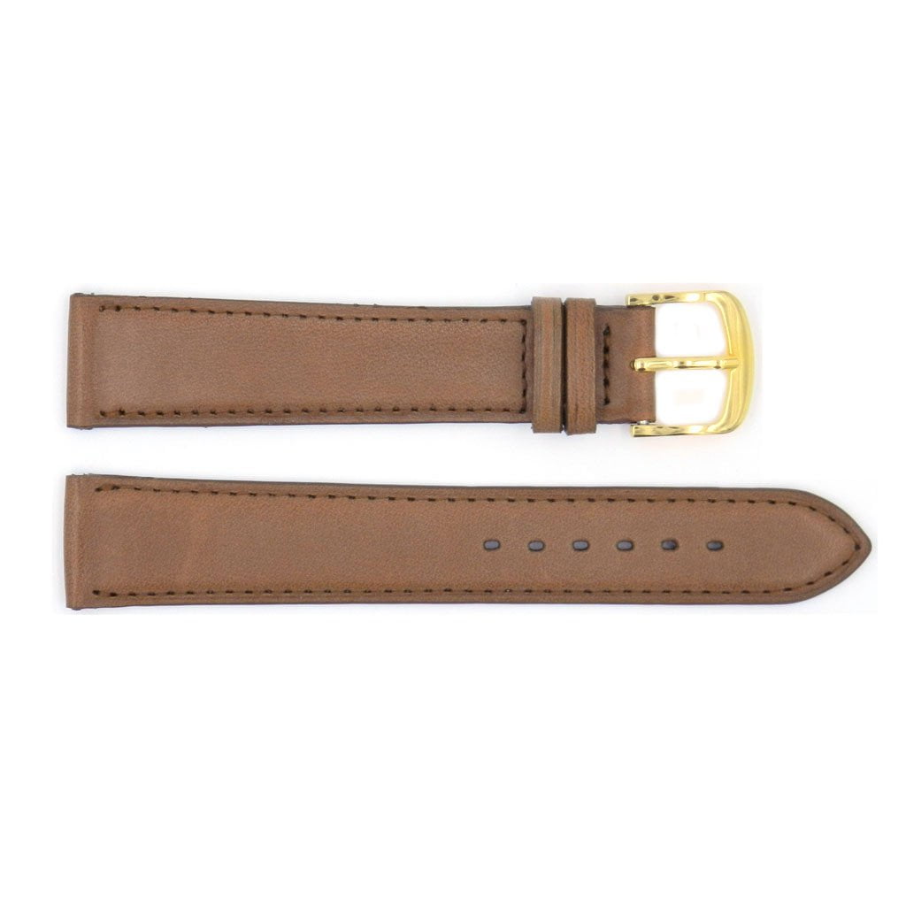 Handmade Tan Genuine Smooth Leather 10mm Watch Strap - Walmart.com