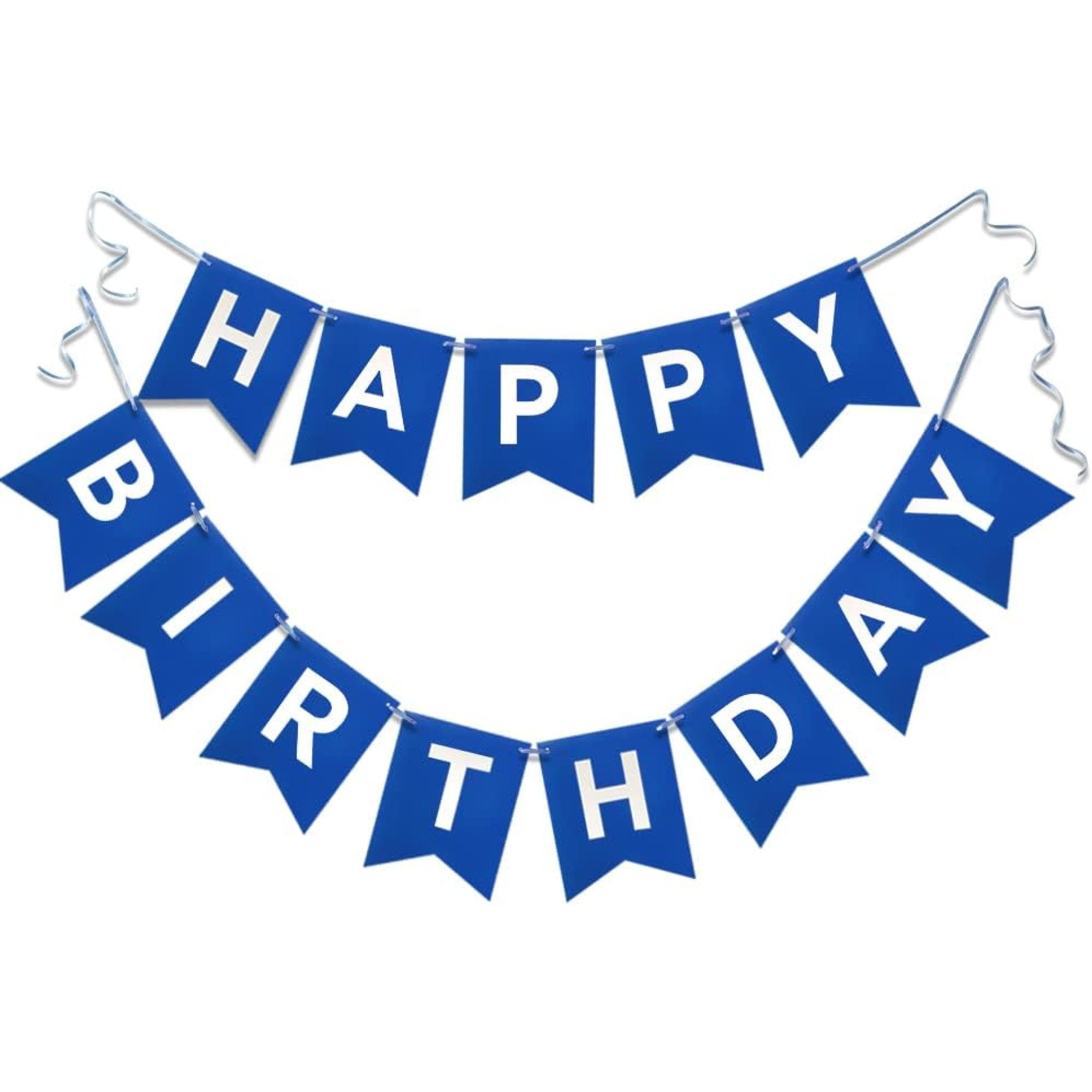 Juego de letreros y pancartas de feliz cumpleaños, diseño náutico azul ...