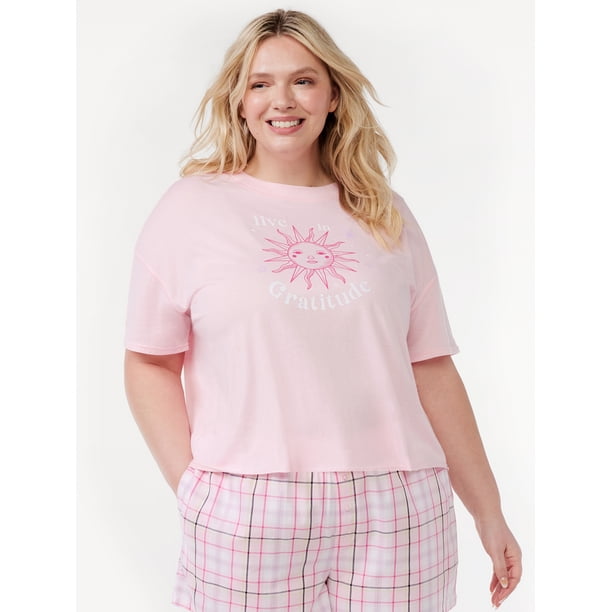 Joyspun Women's Graphic Sleep T-Shirt, Sizes S to 3X - Walmart.com