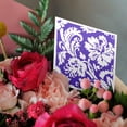 3drose, Purple and White Damask - Large Print Bold Stylish Floral ...