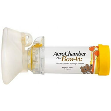 Cámara Espaciadora Aerochamber Plus Flow Vu con Mascarilla Adulto para Hombre | Bodega Aurrera ...