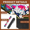 Mahjong Mat 31.5" x 31.5" Colorful Crane Floral Geometric Pink Blue ...