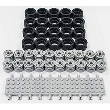 LEGO City - Wheel, Tire and Axle-Set Grey - 72 Pieces. Delivery as ...