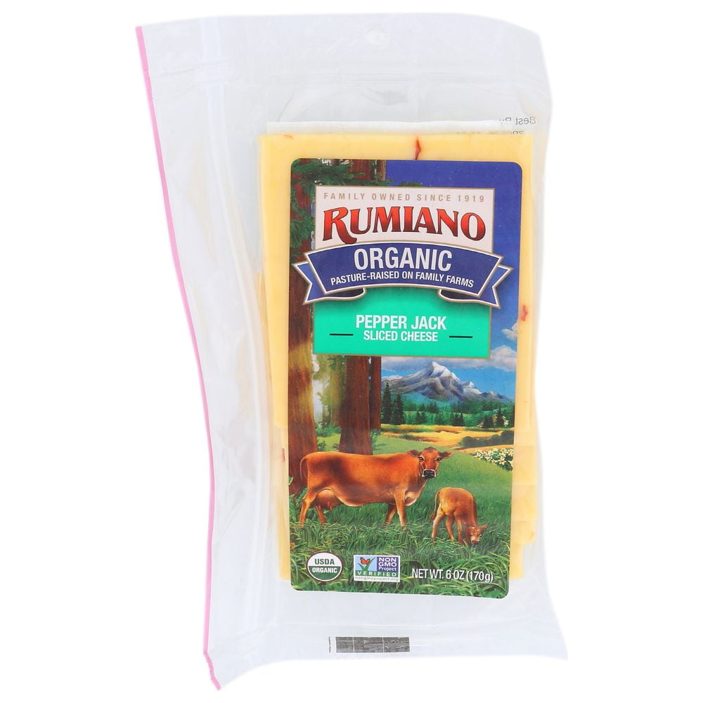 Rumiano Cheese Organic Sliced Pepper Jack Cheese, 6 Ounce -- 12 per ...