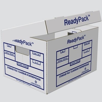 File Box-Readypack, Letter/Legal 15X12X10, White, 12/Pack | Walmart Canada