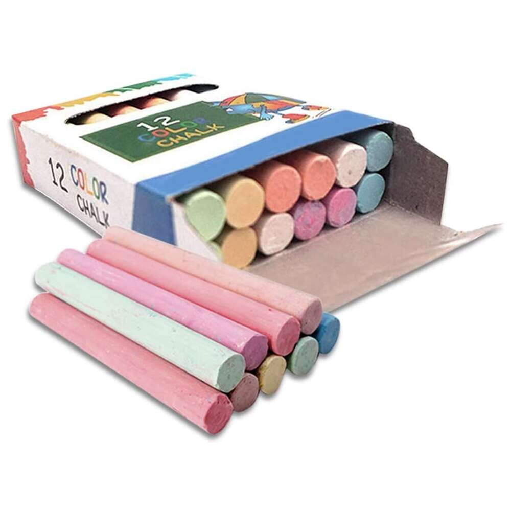 Qucyy Chalk SticksColour Chalk Sticks Mixed Colour Pack for Kids ...