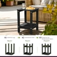LovoIn | Patio Garden Side Table With 2 Layer Storage,Outdoor End ...