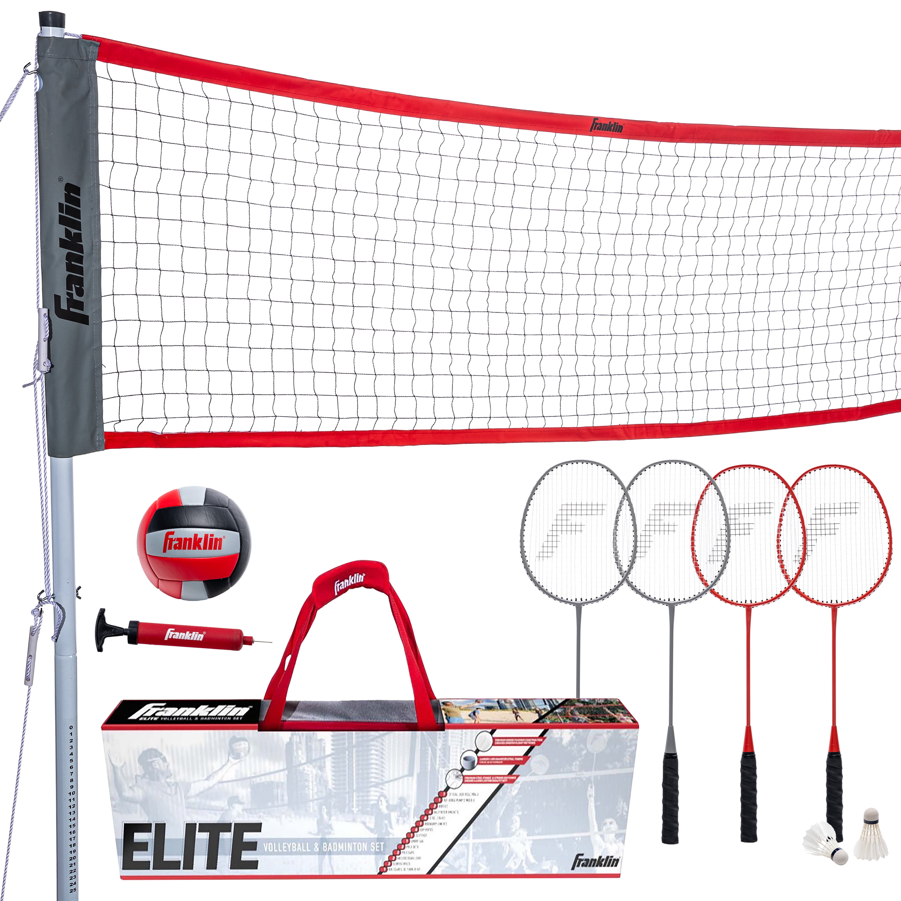 Franklin Sports Elite Badminton Volleyball Combo Set - Walmart.com