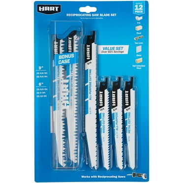 HART 10-Piece Assorted Jigsaw Blade Set with Storage Case - Walmart.com