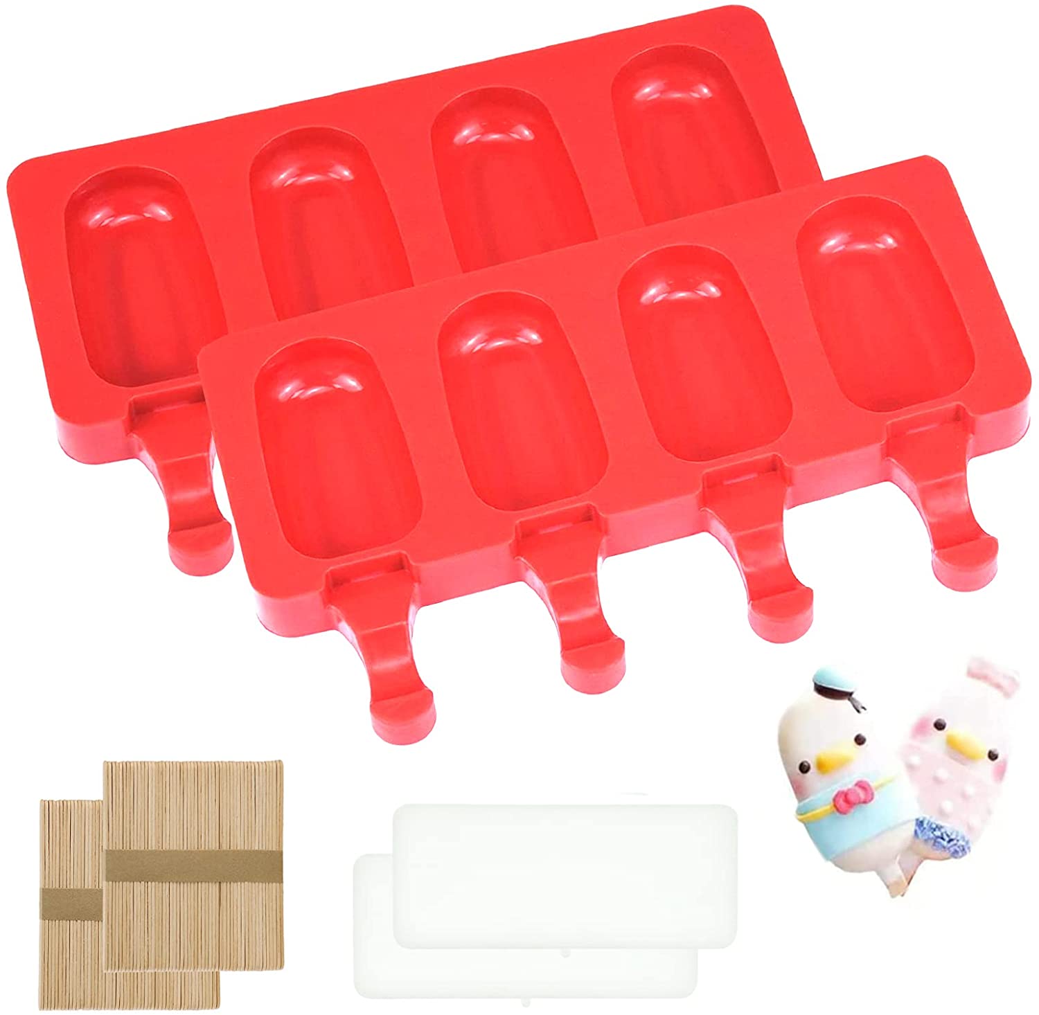 Popsicle olds Set of 2,Large Cakesicles Silicone ould Ice Cream old ...