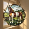 Stained Glass Gypsy Horse Window Hanging, Western Equestrian Style Art ...