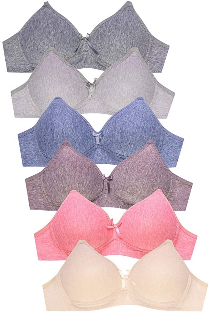 Womens 6 Pack of Everyday No Wire Full Cup Bra - Walmart.com