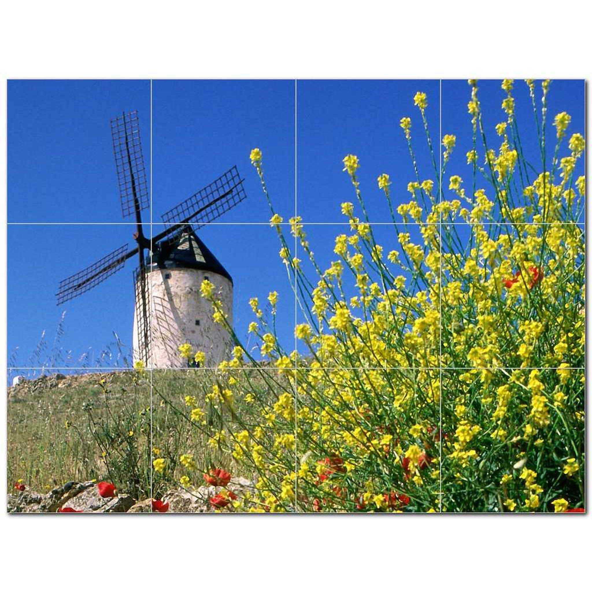 Windmill Picture Ceramic Tile Mural Kitchen Backsplash Bathroom Shower ...