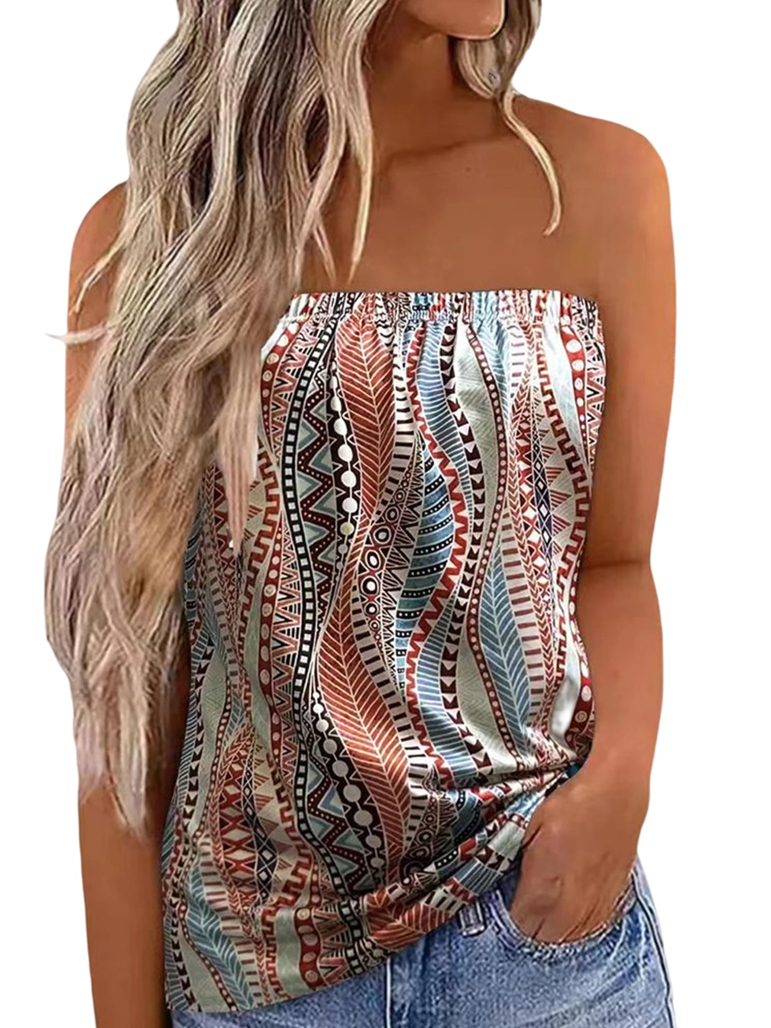 JustVH Women Lace Strapless Chest Wrapping Tube Tops - Walmart.com