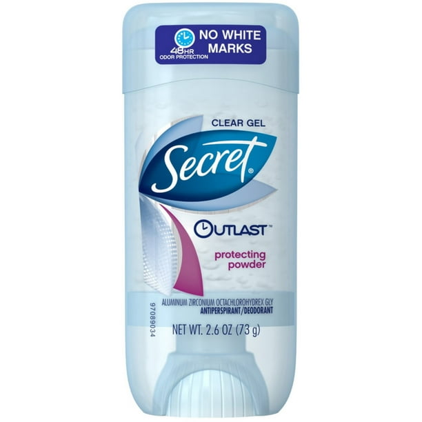 Secret Outlast Antiperspirant & Deodorant Clear Gel, Protecting Powder ...