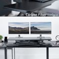 VIVO Black Carbon Fiber Height Adjustable 42" Standing Desk Monitor ...