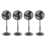 Lasko 16 Inch Oscillating 3 Speed Adjustable Pedestal Stand Fan, Black ...
