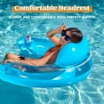 Joyfy Inflatable Pool Float Chairs, 2 Pack with Cup Holders, Floating ...