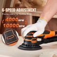 350W Brushless Orbital Sander, with 10PCS Sandpapers, Efficient Sanding ...