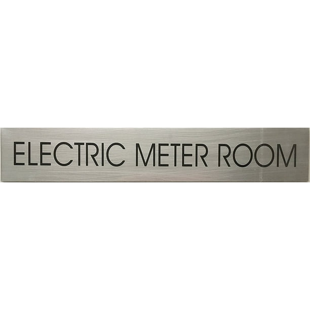 ELECTRIC METER ROOM SIGN (BRUSHED ALUMINUM) - Walmart.com