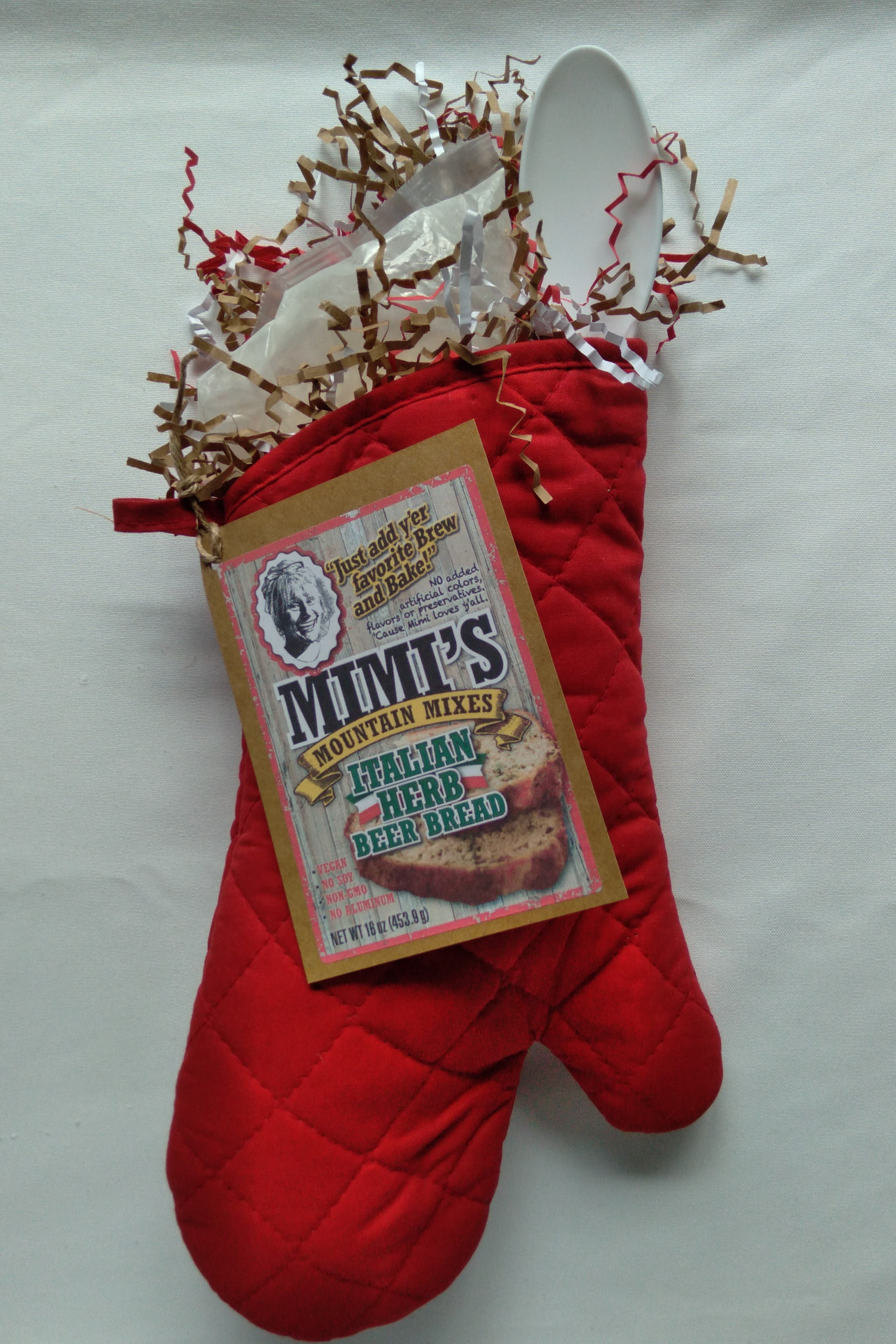 Mimi's Mountain Mixes Italian Herb Beer Bread Mix in a Mitt Gift Set ...