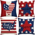 4th of July Throw Pillowcase Cover - High Definition Printed Linen ...