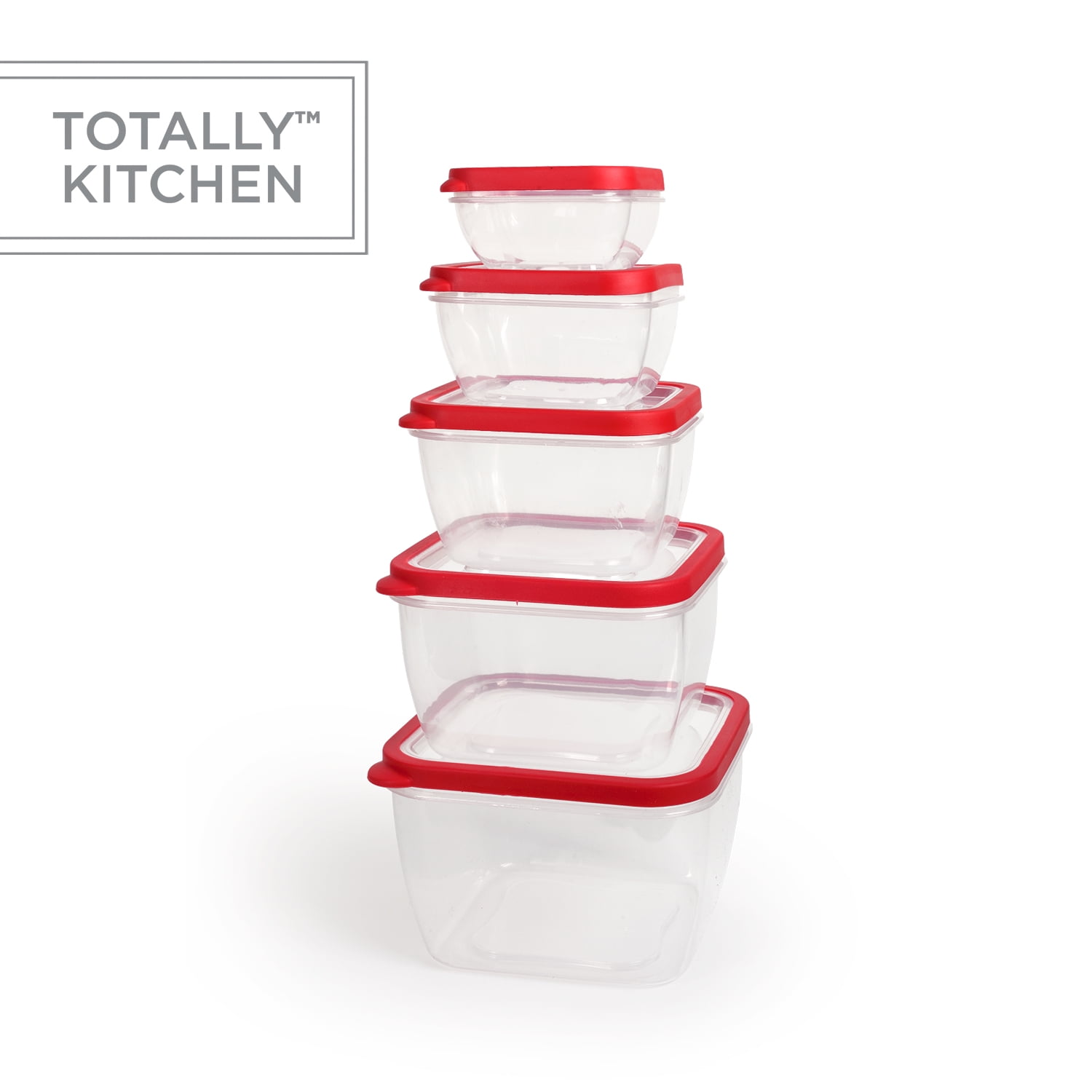 Totally Kitchen Square Food Containers | Microwave Safe & BPA Free ...