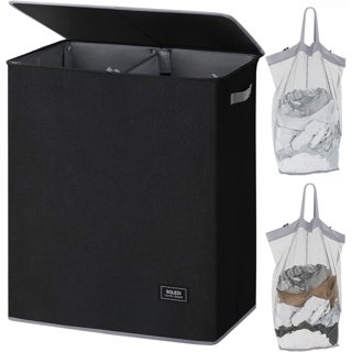 Mainstays Flexible Square Plastic Laundry Hamper, Black - Walmart.com