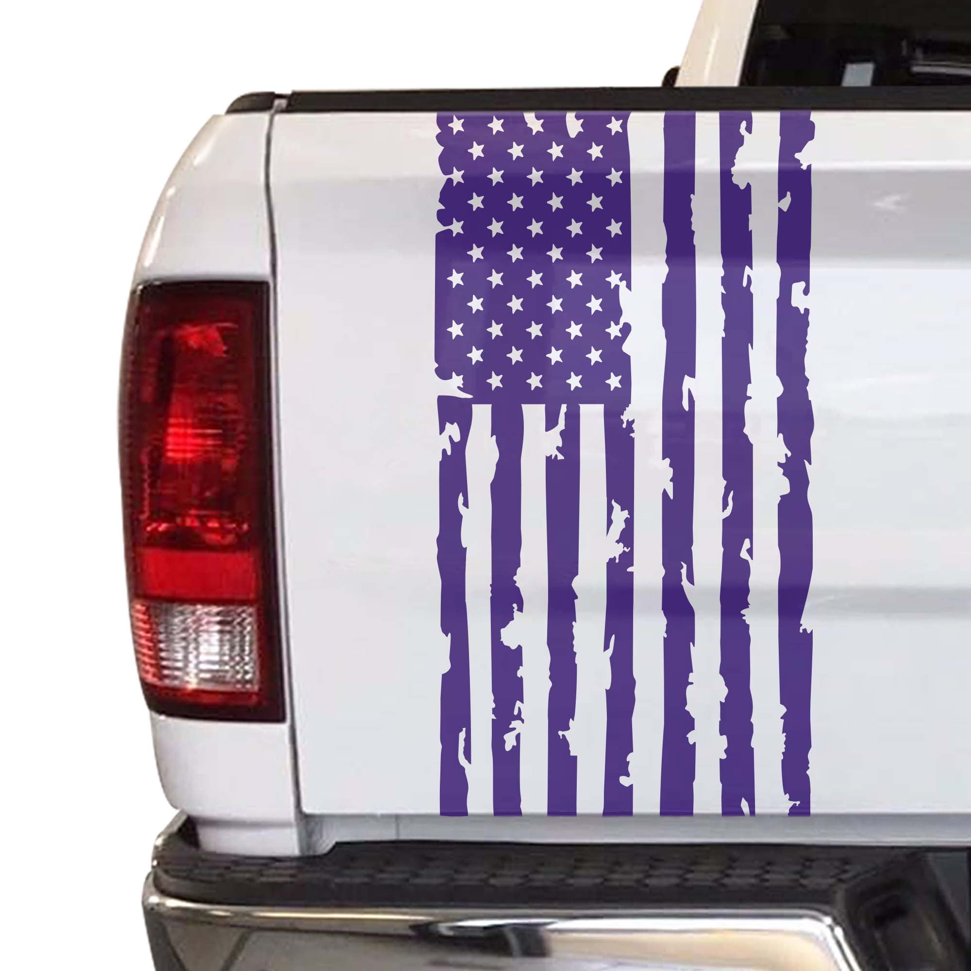 Distressed American Flag Truck Tailgate Vinyl Decal Compatible with ...