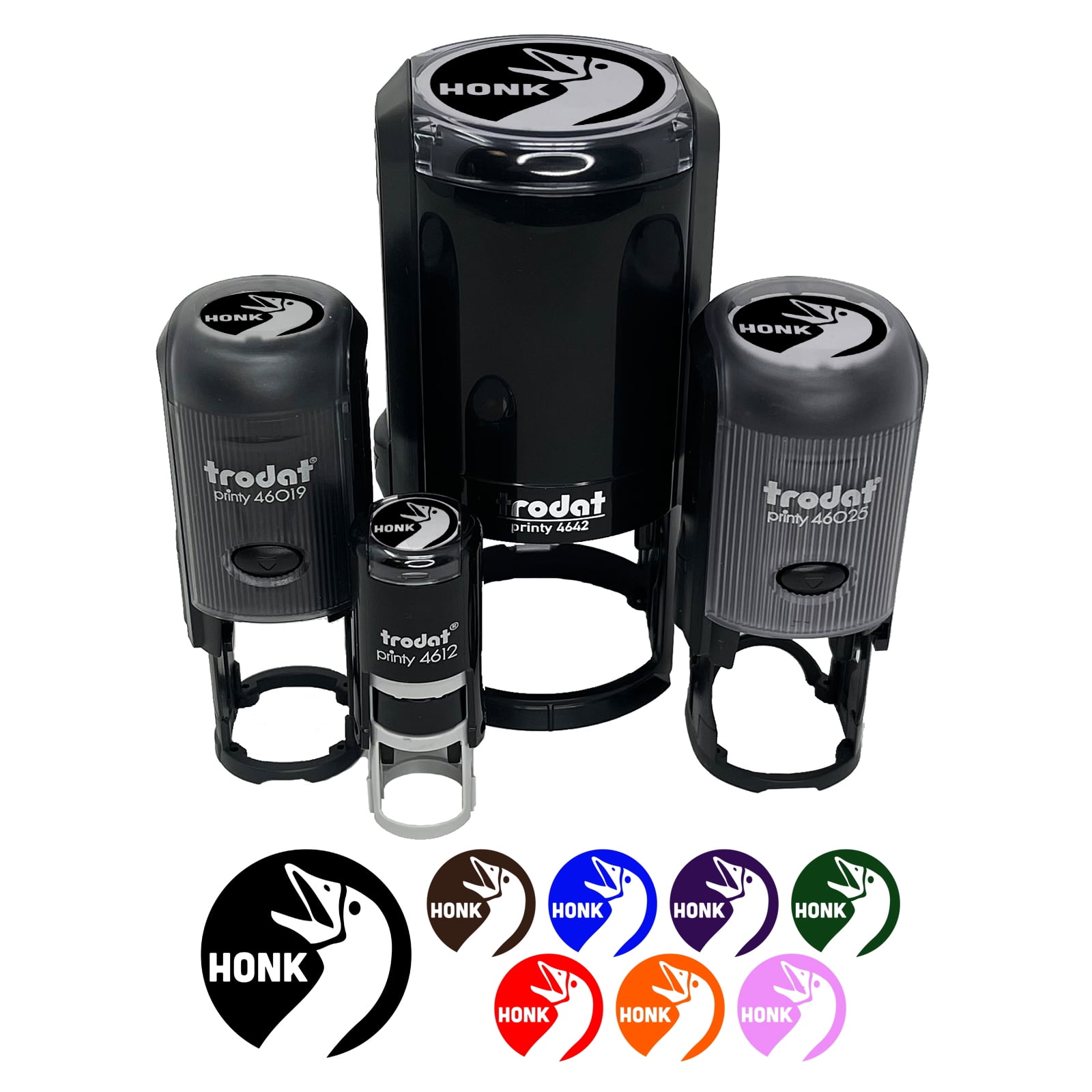 Goose Honk Laugh Self-Inking Rubber Stamp Ink Stamper - Lime Green Ink ...